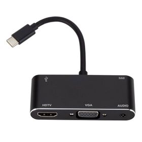 USB-C to HDMI / VGA / Audio / USB 3.0 Hub Adapter with PD Charger - (GC ...