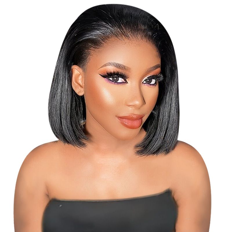VSP 12" Glueless 13x4 HD Lace Front Wig-Straight Brazilian Hair Bob ...