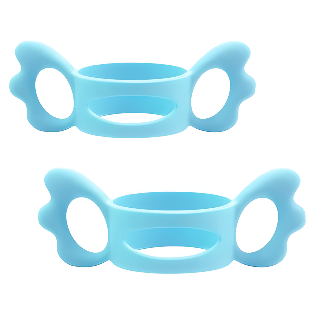 2 PCS Baby Silicone Bottle Handle Safety Baby Hand Grip Pink Blue Green ...