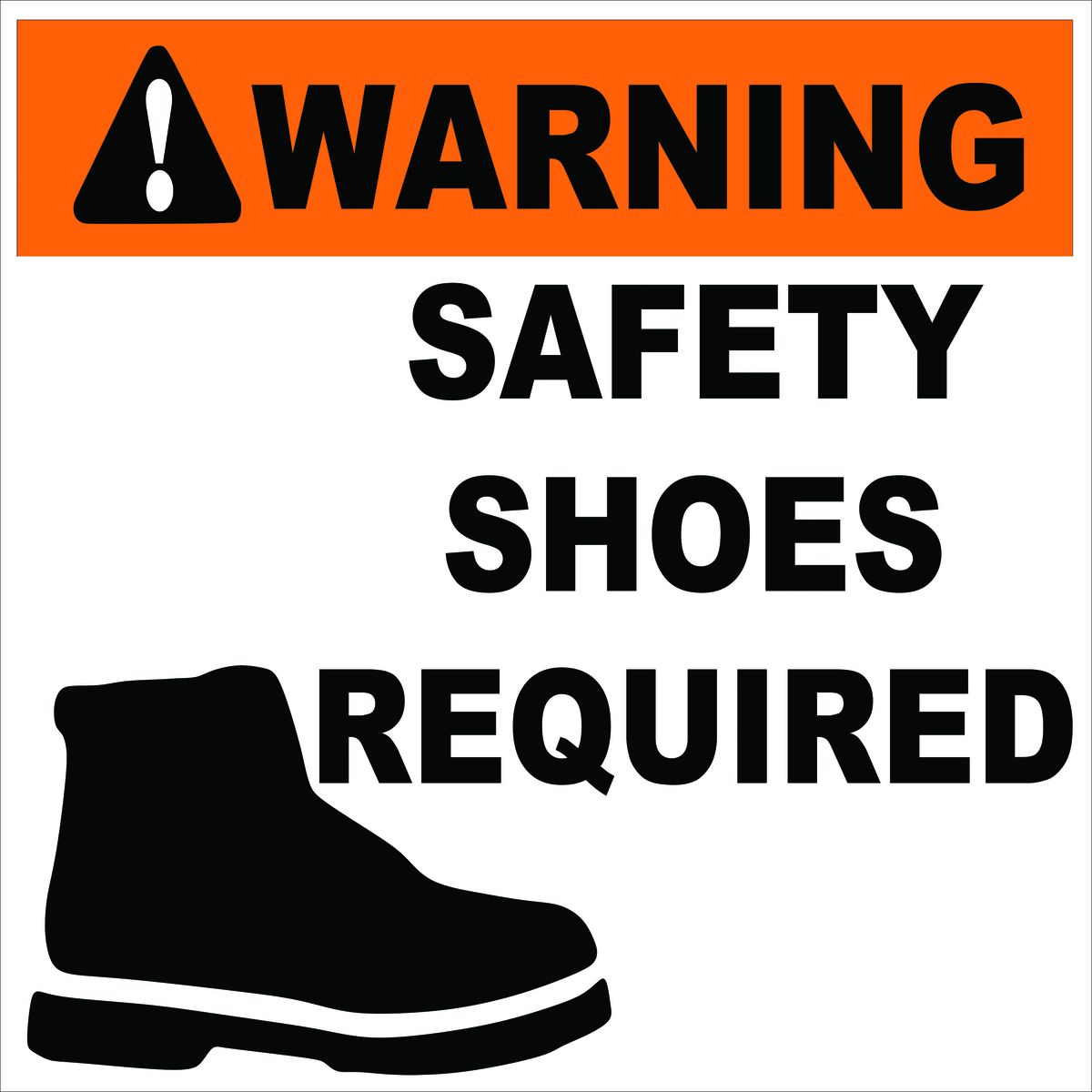 Warning Safety Shoes required sign 29x29cm - 2 Pack | Shop Today. Get ...