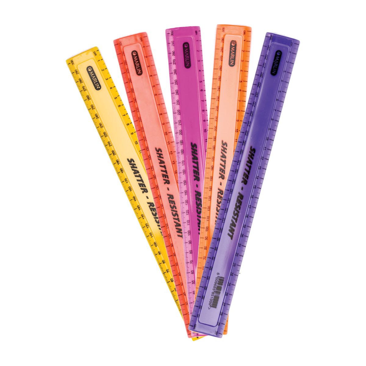 Marlin - 10 Rulers 30cm - Assorted Colours x 6 | Shop Today. Get it ...