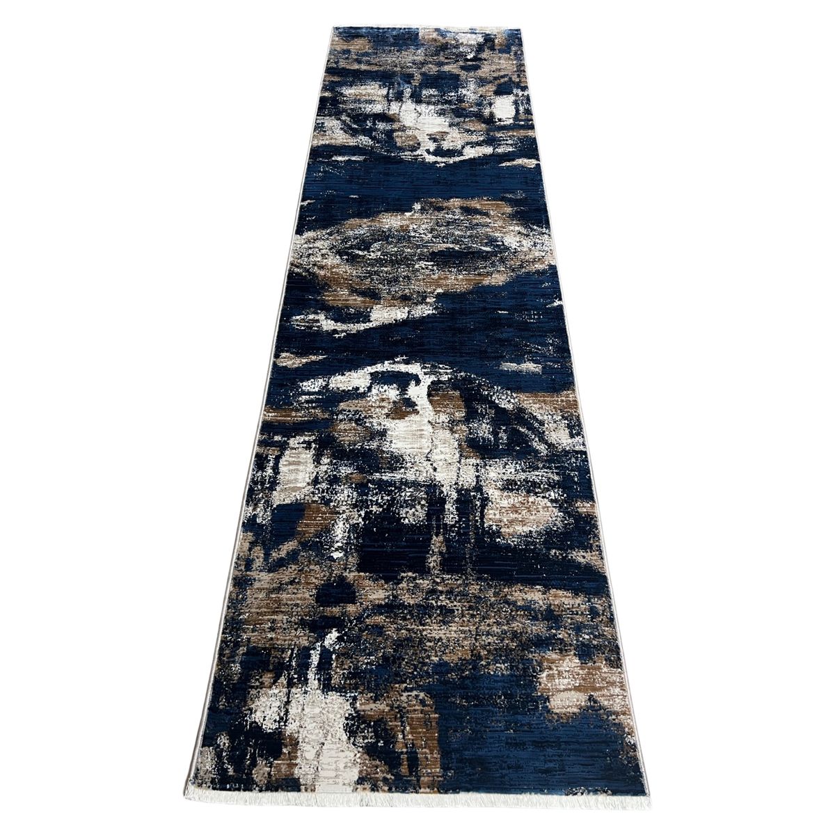 Beige & Blue Abstract Runner/Rug - 300 x 80 cm | Shop Today. Get it ...