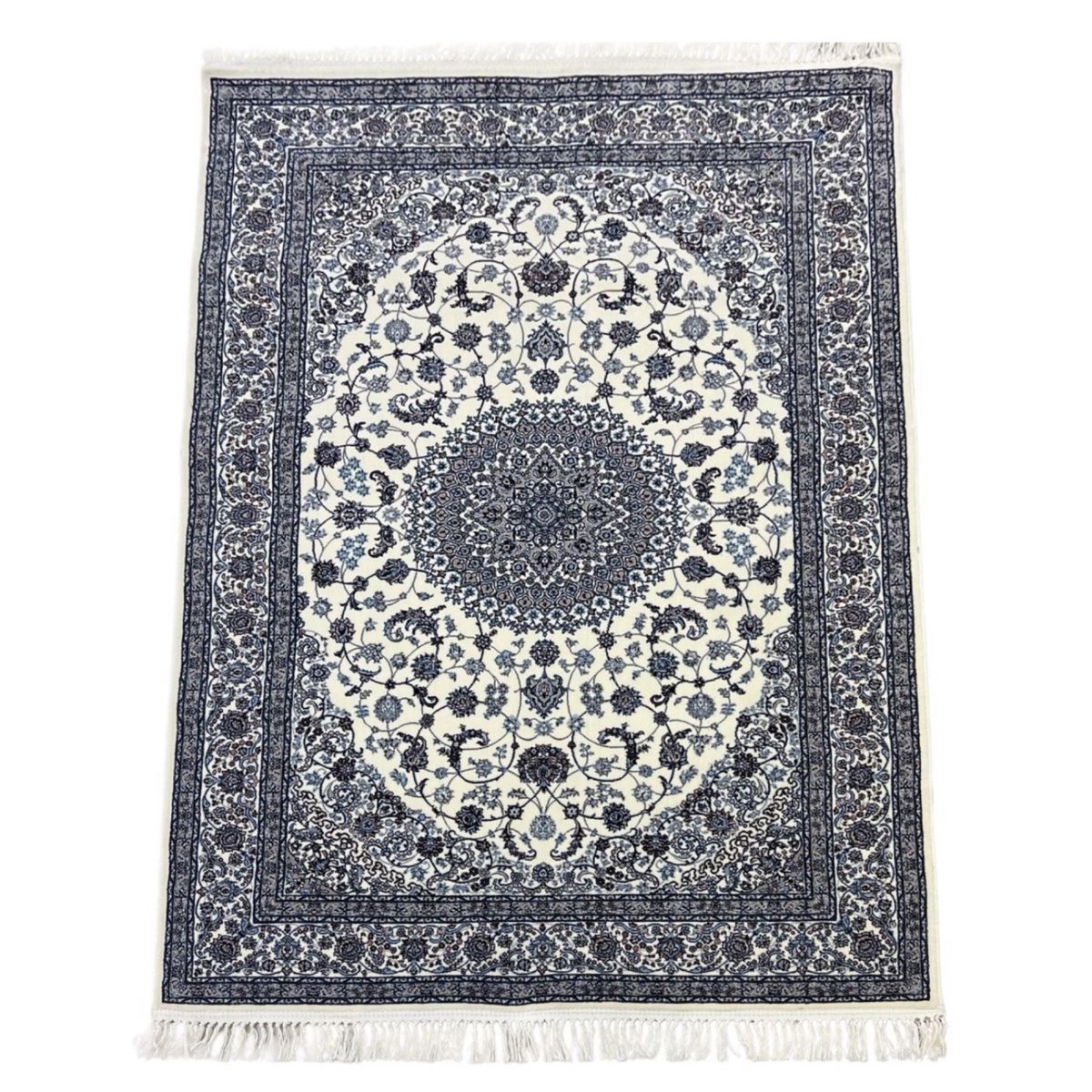 Rugs & Decor/ Beautiful Beige Cream Blue Nain Persian Carpet | Shop ...