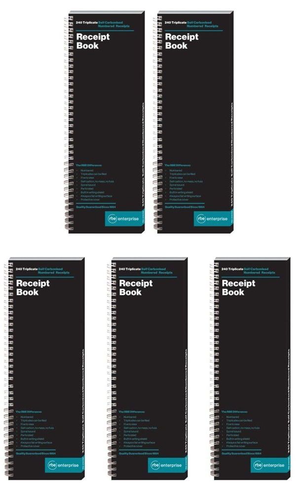 RBE Receipt Book Triplicate 5's | Shop Today. Get it Tomorrow ...