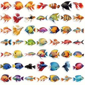 50pcs Colourful Marine and Freshwater Fish Stickers | Shop Today. Get ...