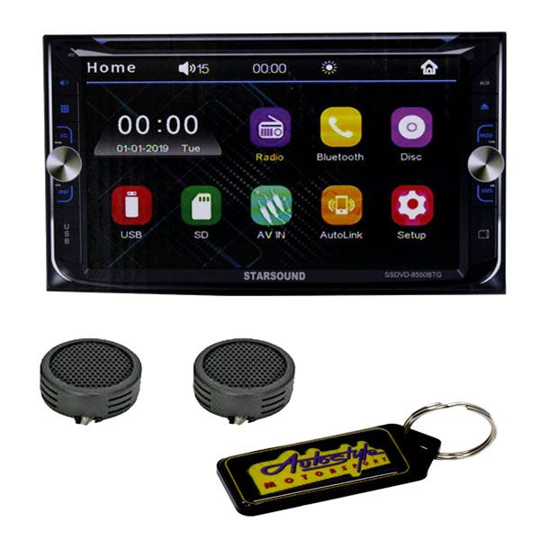 Starsound D/Din GPS/Bluetooth DVD Player & Evo Tweeters & Gel Key ...