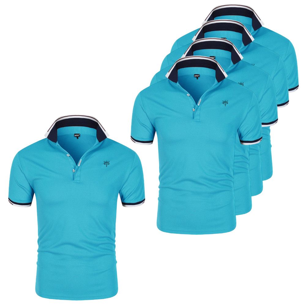 5x Shirts For Men Plain Golf Shirts Mens T Shirts Polo - APEY ...