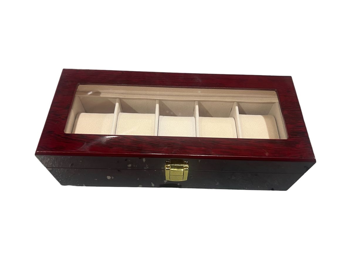 Cherry Wood Design Watch Box-5 Slots Organizer | Shop Today. Get it Tomorrow! | takealot.com