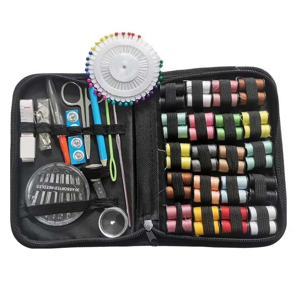 128-Piece Compact Travel Sewing Kit Repair Set for Home & Emergency Use ...