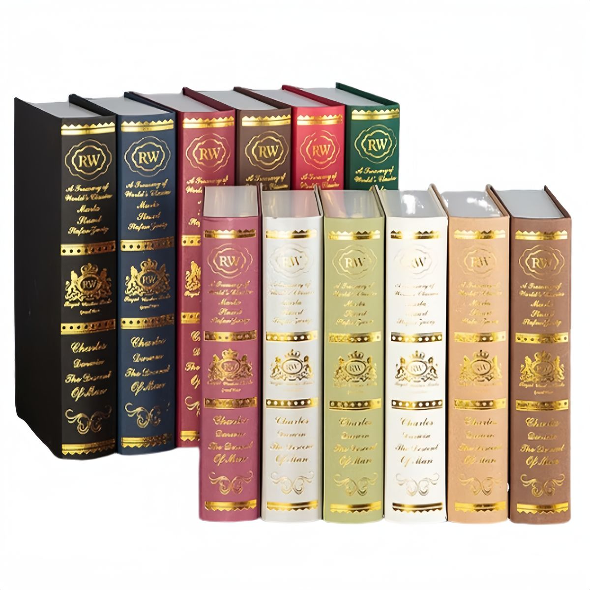 12Pcs random patterns Decorative Faux Books European hot stamping book ...