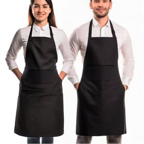Premium Black Apron for Woman and Men. One size fits all. Stain ...
