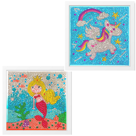Diamond Dot Kids Painting - Girl Fun - Framed Double Square Box Set ...
