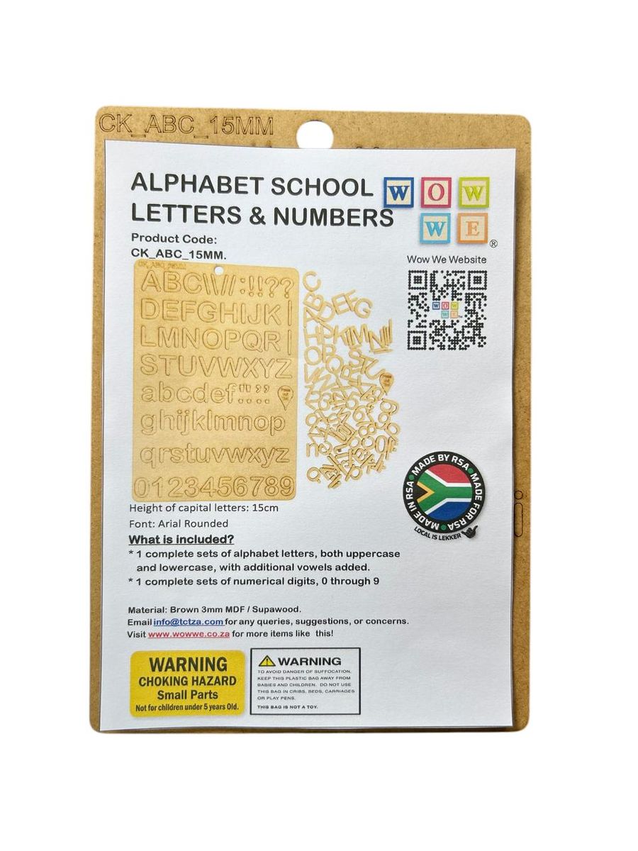 Wow We - Alphabet School Letters and Numbers 15mm | Shop Today. Get it ...