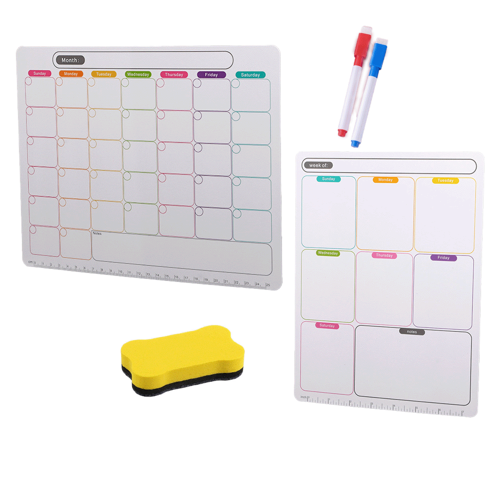 Colorful Magnetic Monthly And Weekly Planner Refrigerator Magnets ...