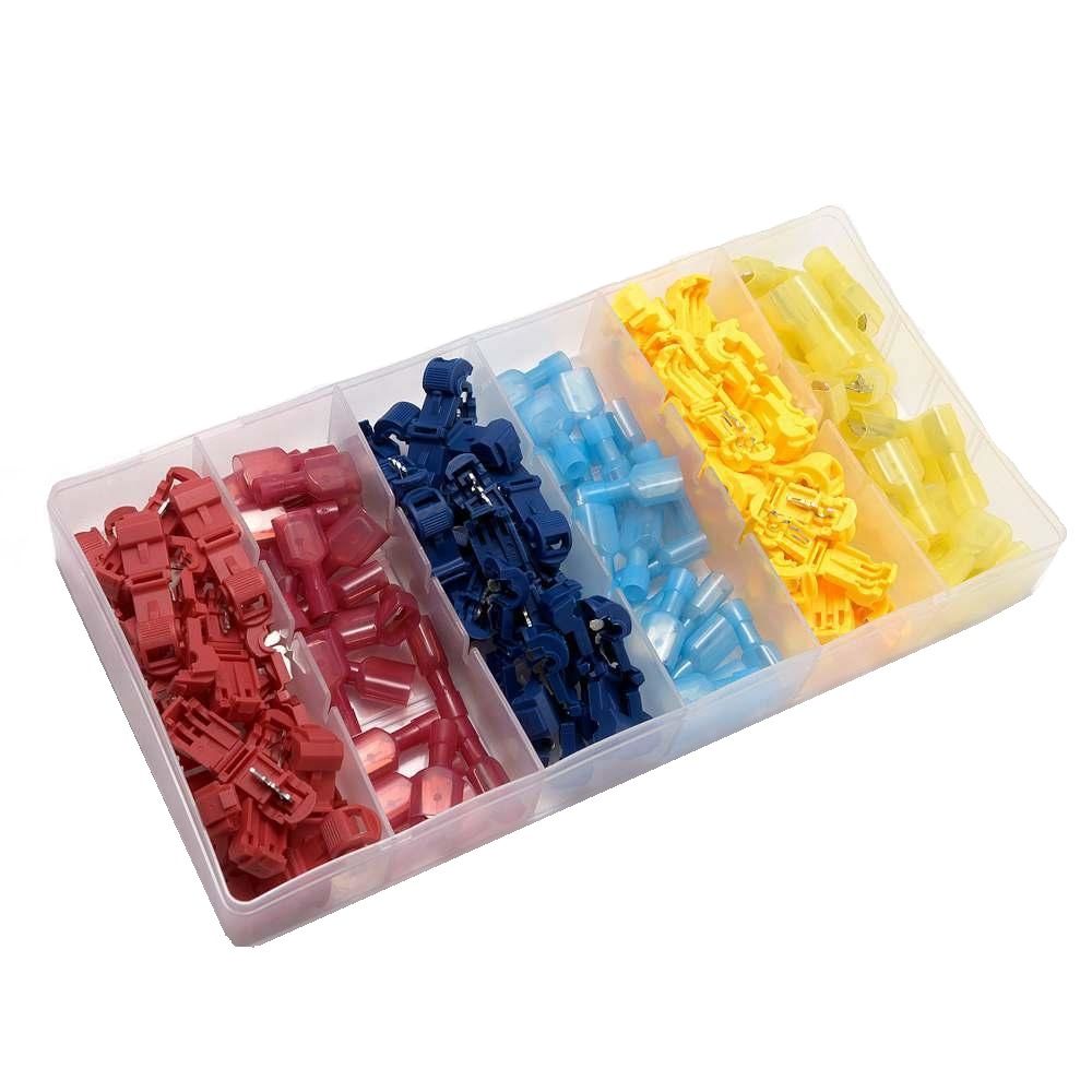 Box of 120Piece T-Tap Wire Connectors, with Spade,Quick Splice ...