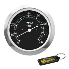Autogauge Classic Series Tachometer - 85mm - Black & Gel Key Holder ...