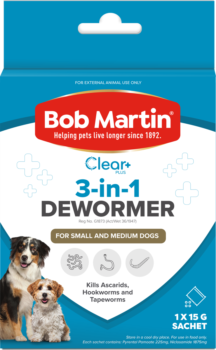 BOB MARTIN CLEAR+ 3-in-1 Dewormer Powder for Small & Medium Dogs 15g | Shop Today. Get it ...