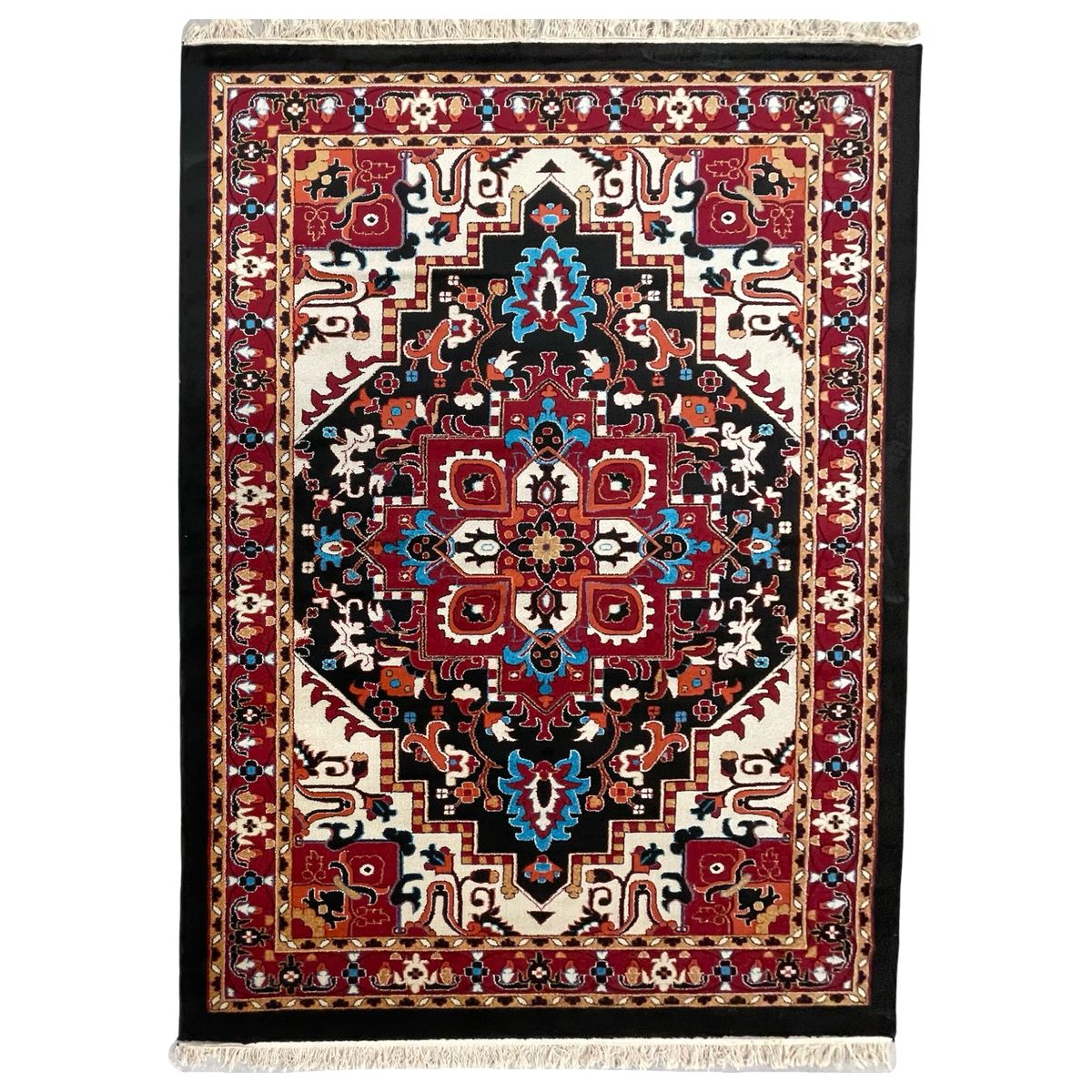 Royal Rugs - Heriz Persian Red/Black Machine Made Carpet/Rug - 300 x ...