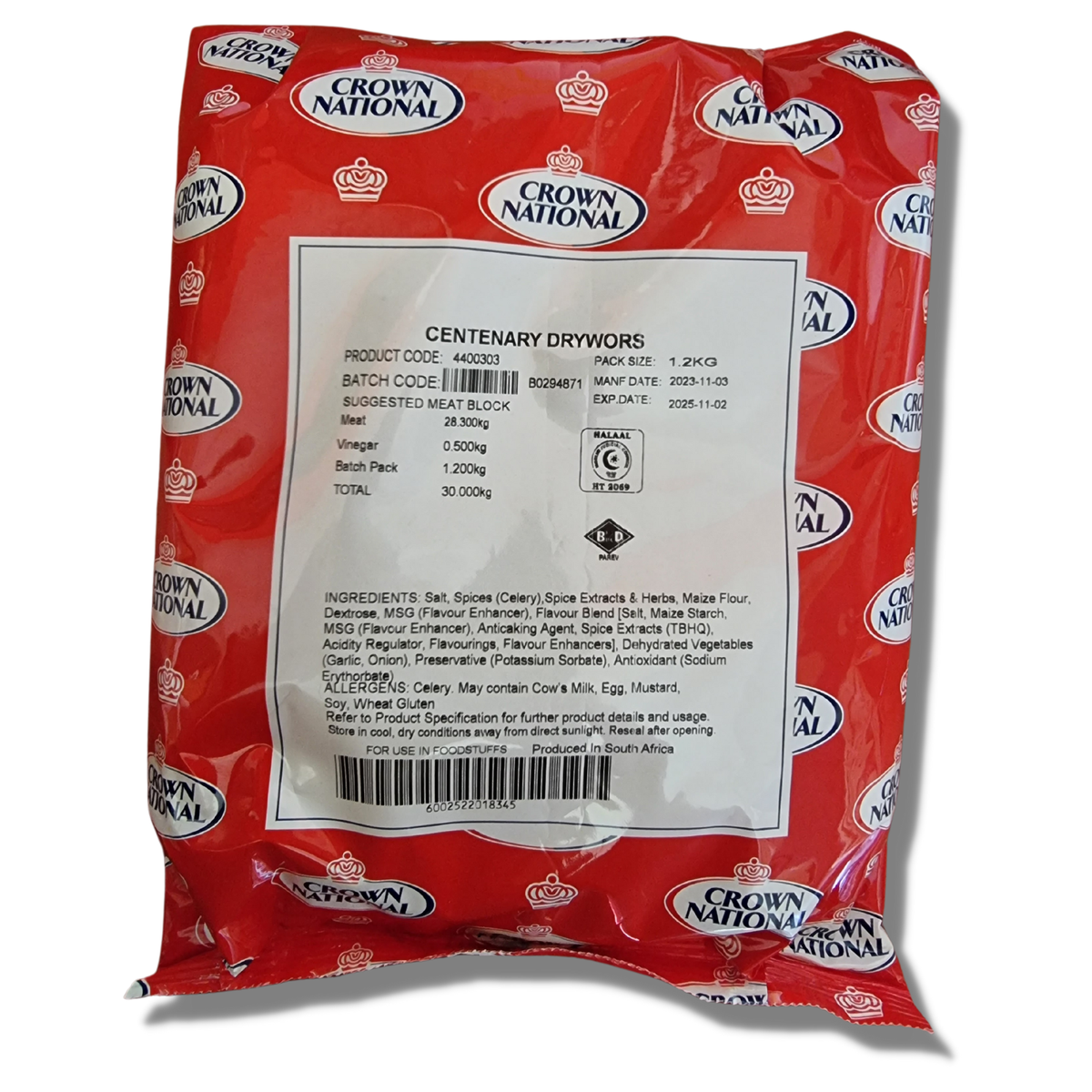 Crown National Centenary Drywors 1.2kg | Shop Today. Get it Tomorrow ...
