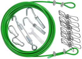 Home Camping Heavy Duty Steel Cable Rope Multi-use Washing Line | Shop ...