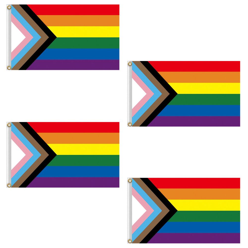 Decor Rainbow LQBTQ All Inclusive Pride Flag Set of 4 (150x90cm) | Shop ...