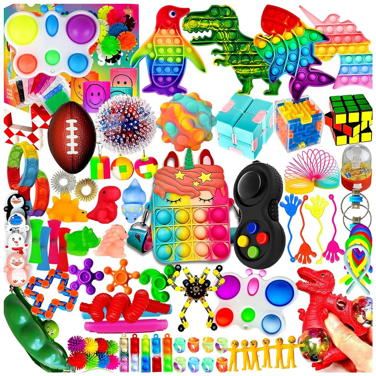 120 Pack Deluxe Bundle Sensory Fidget Toys Set Stress Relief Kids ...