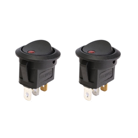 Round Mini Rocker On/Off Toggle Switch 3-Pin with LED - Set | Shop ...