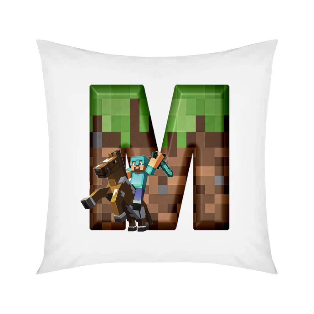 PepperSt - Scatter Cushion Cover and Inner - Minecraft Letter M | Shop ...