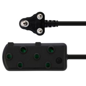 Switched 3m SBS Extension Cable/Cord/Lead Multiplug | Light Duty ...