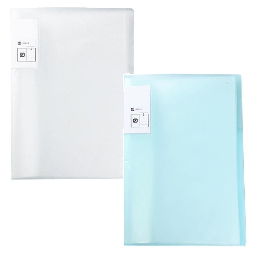 Craft Stationery Large Plastic Pocket Artwork File Set of 2 (A3-20 page ...