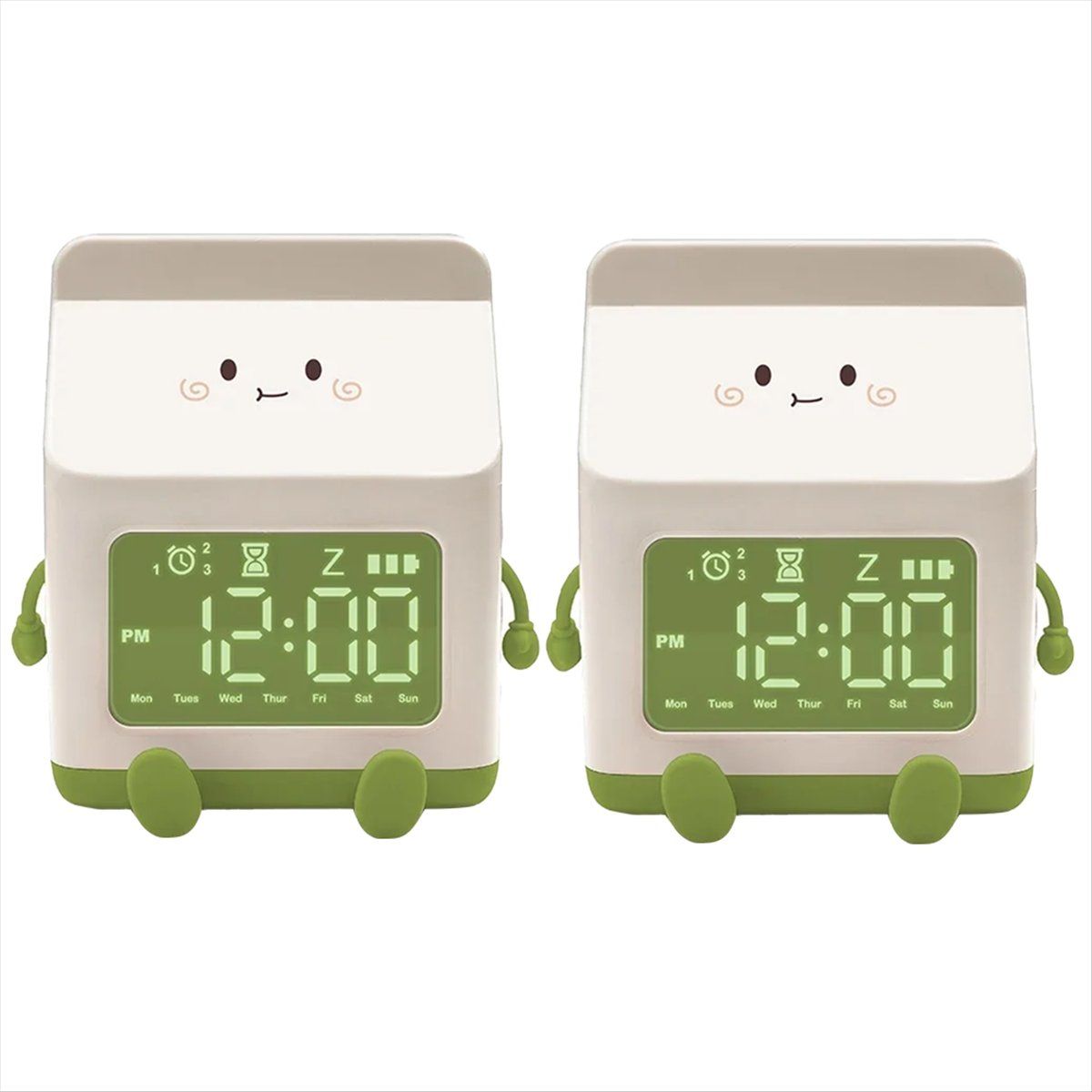 Milk Carton Electronic Alarm Clock Countdown Cute Alarm Clock Green ...