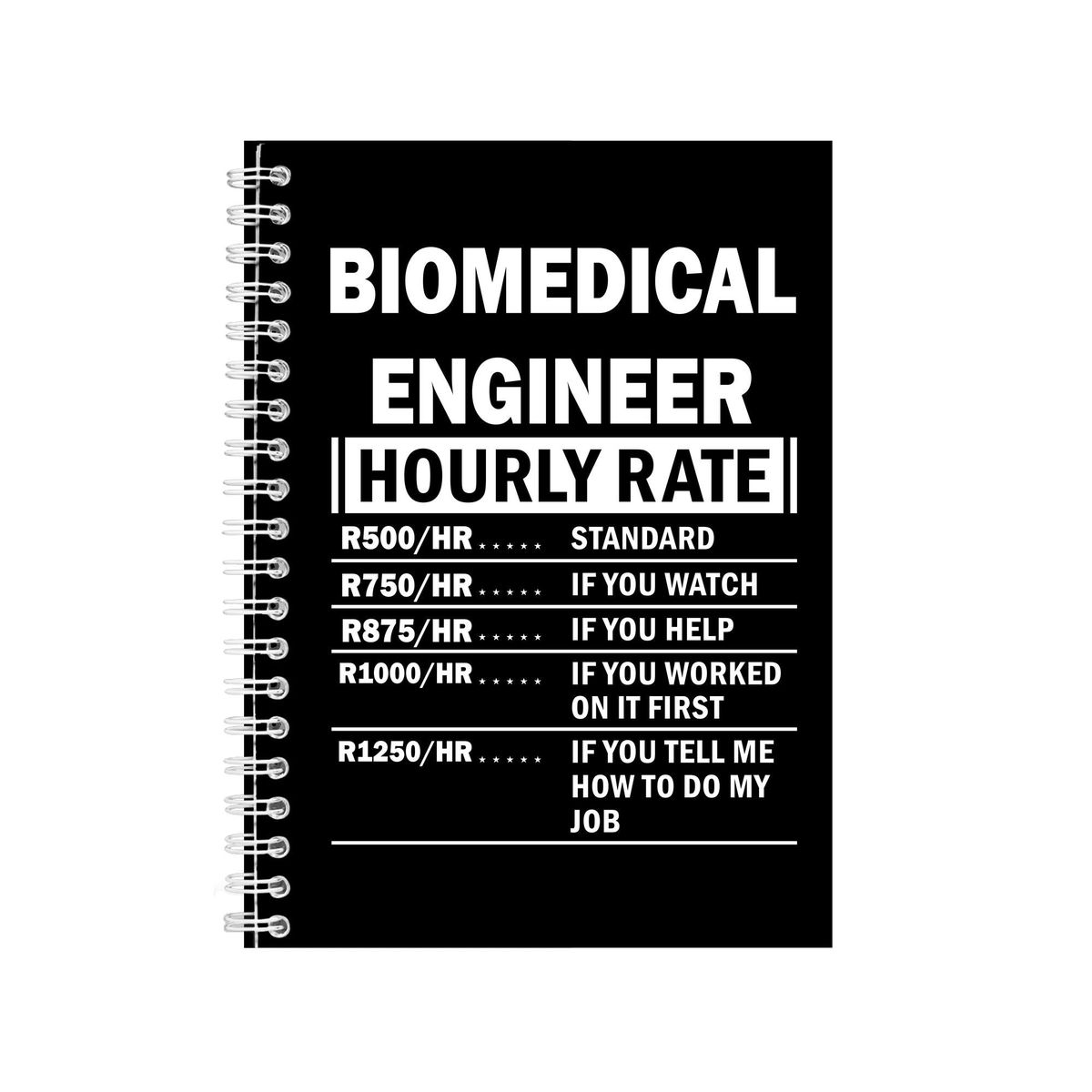 Biomedical Engineer Wire Bound Notebook, Gift Idea Writing Book Notepad ...