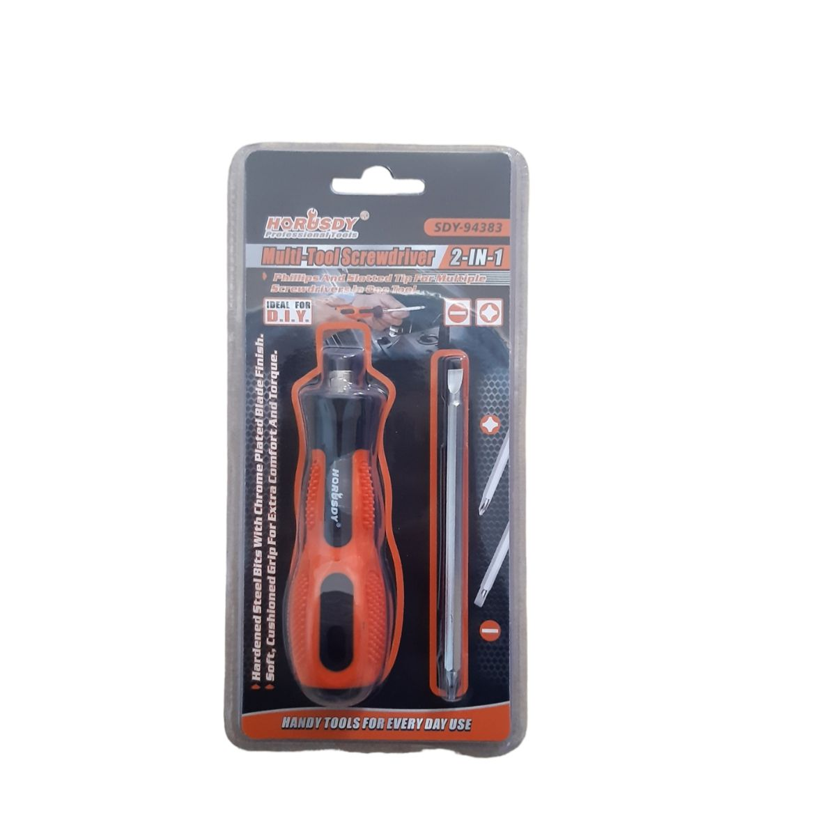 Horusdy SDY94383 Multi-Tool 2in1 Screwdriver with Massage Grip Handle ...