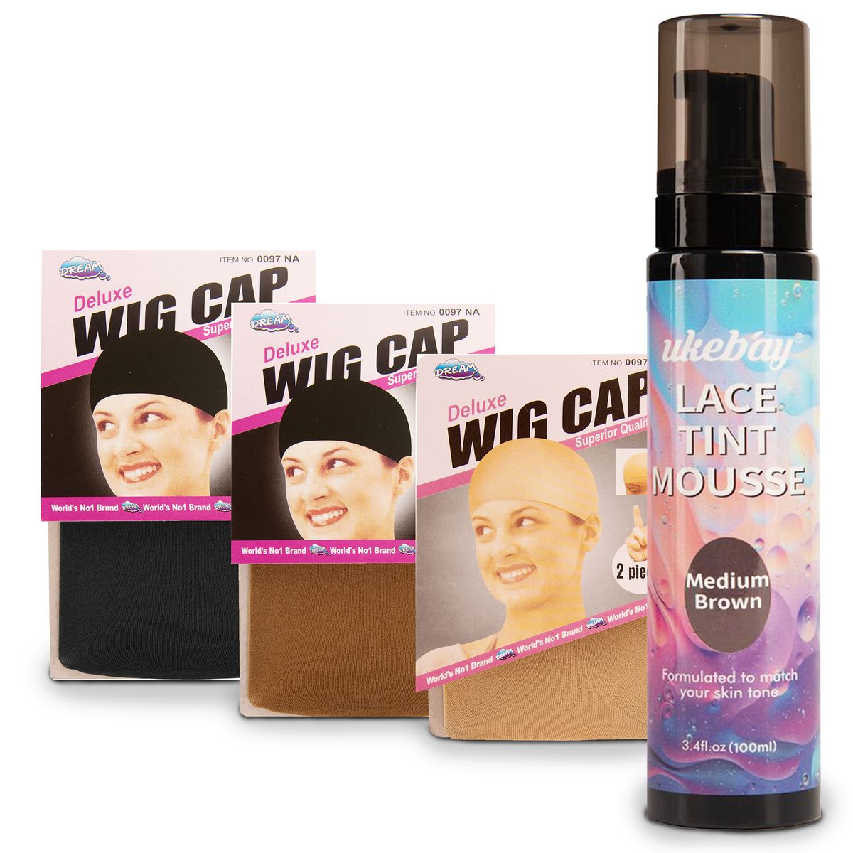 Lace Tint Mousse 3 Color Caps for Wig | Shop Today. Get it Tomorrow ...