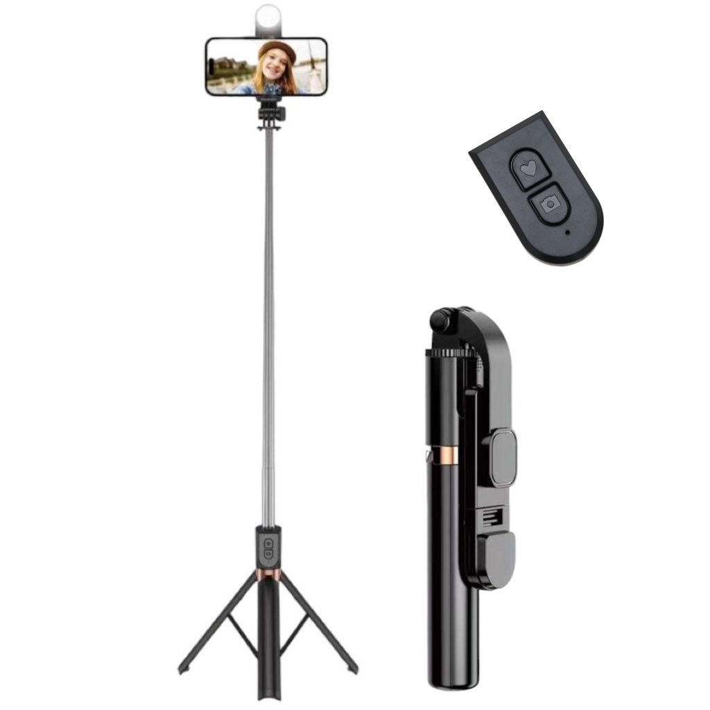 Phone Tripod Stand, Strechable Tripod Led Light With Bluetooth Remote ...