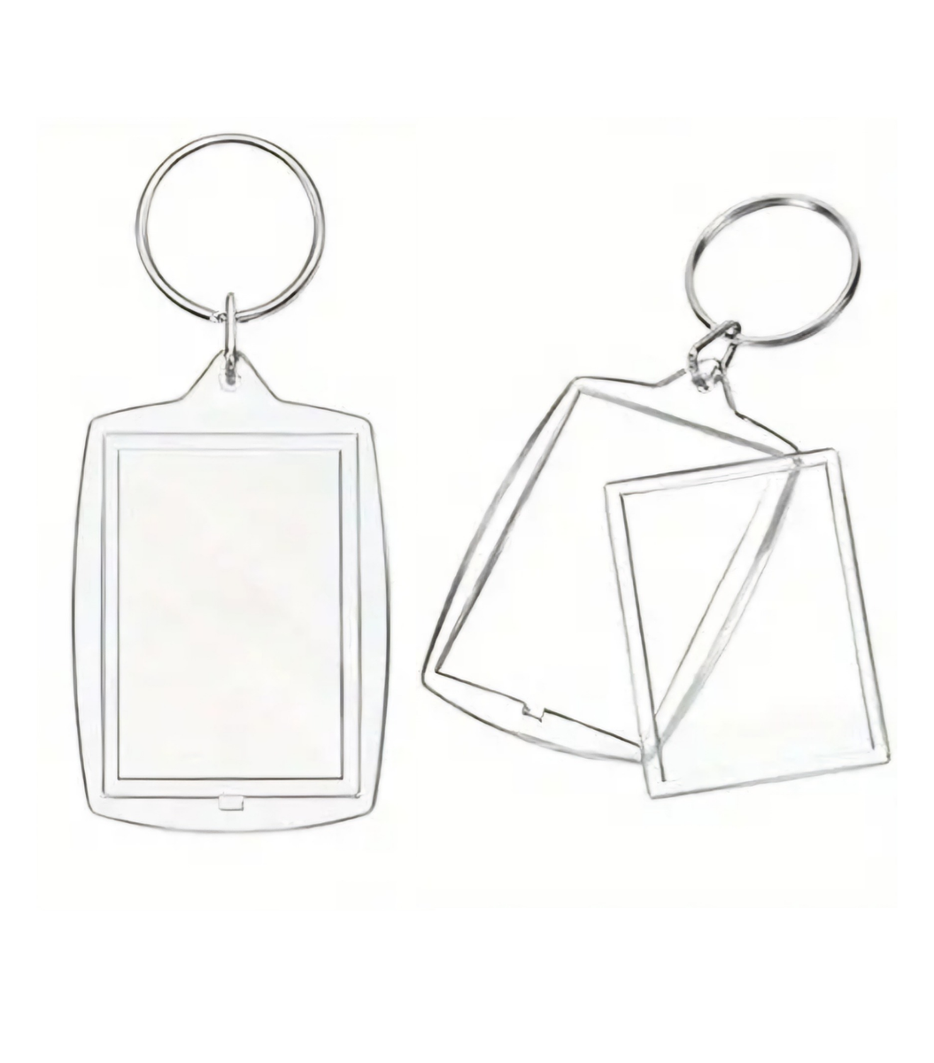 Acrylic Picture Frame Curved Blank Keychains with Keyrings | Shop Today ...