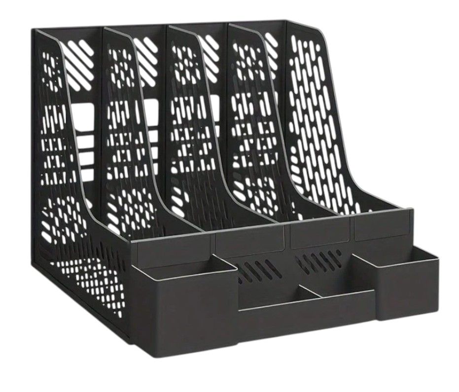 1 Piece - Desktop File Organizer Rack - Black | Shop Today. Get it ...