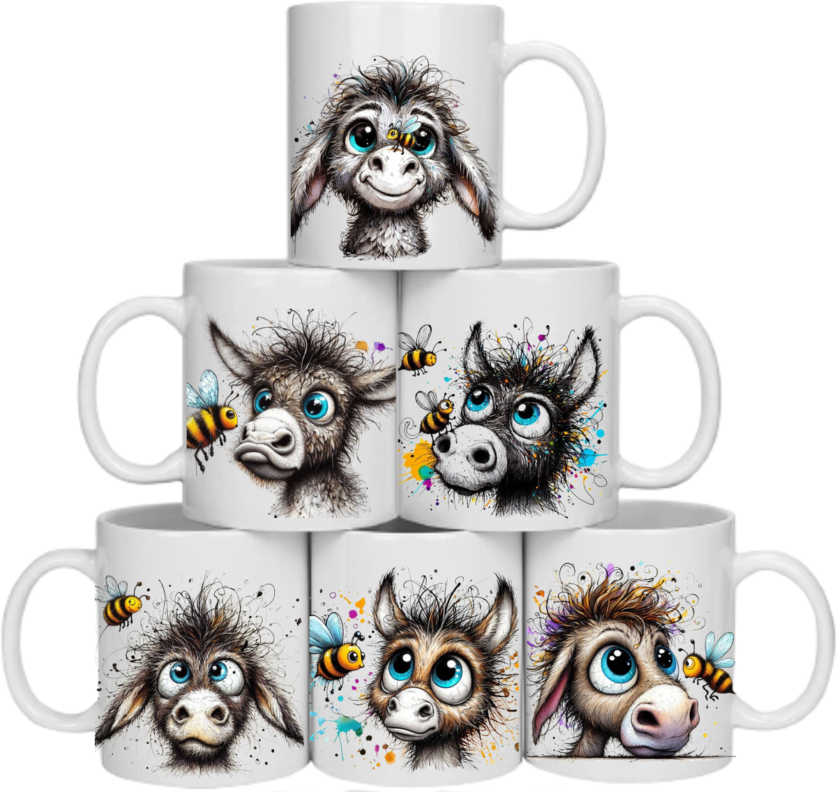 Cute donkey set of 6 mugs | Shop Today. Get it Tomorrow! | takealot.com