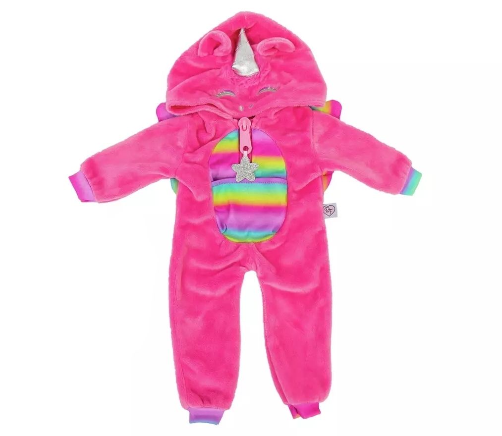 DesignaFriend Unicorn Onesie Outfit For 18-inch/46cm Fashion Doll ...