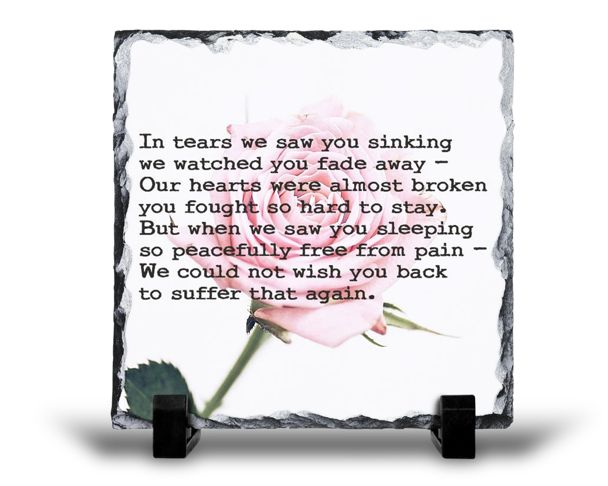 In Tears We Saw You Sinking Remembrance Grief Memorial v2 Gift Rock ...