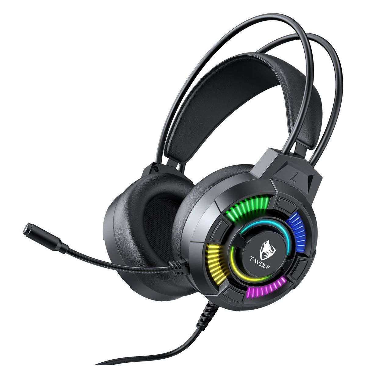 T-Wolf Gaming Headset With Mic And LED Lights | Shop Today. Get it ...