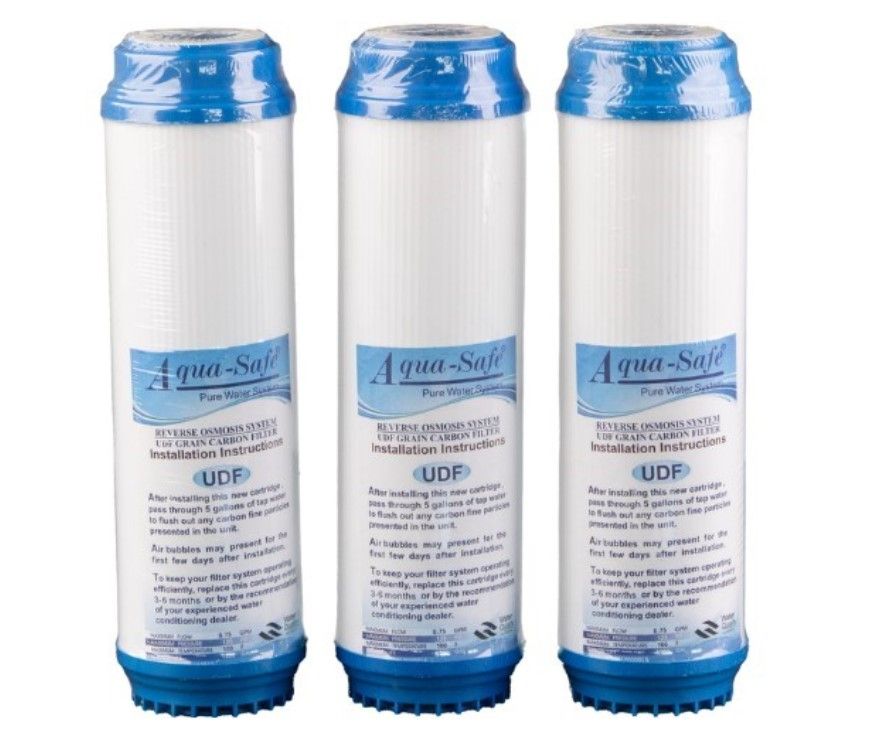 3 x Aqua-win Granular Activated carbon (GAC) water filters 10" | Shop ...