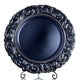 New 25 Pieces Vintage 33cm Underplate - Black | Shop Today. Get it ...