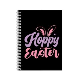 Hoppy E A5 Notebook Spiral Lined Easter Graphic Design Notepad Present ...