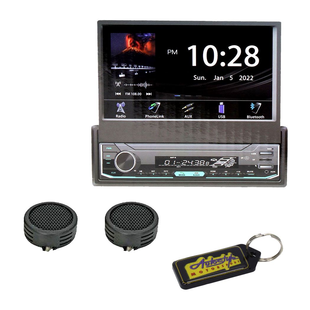 Targa 7" Touchscreen In-Dash Car Radio Media Player &Evo Tweeters ...