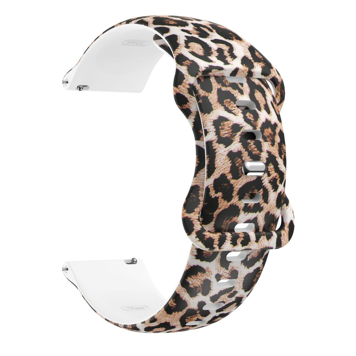 20mm Watch Strap Compatible with Samsung/Huawei/Garmin - Leopard Print ...