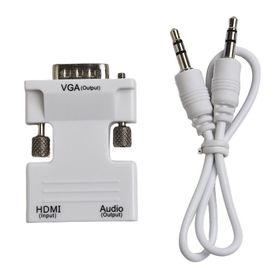 HDMI- VGA Converter with 3.5MM Audio Cable Adapter 1080P for PC Laptop ...