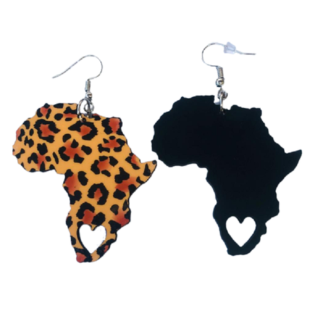 Africa Map Earrings Jewelries | Brass African Map Earrings | African