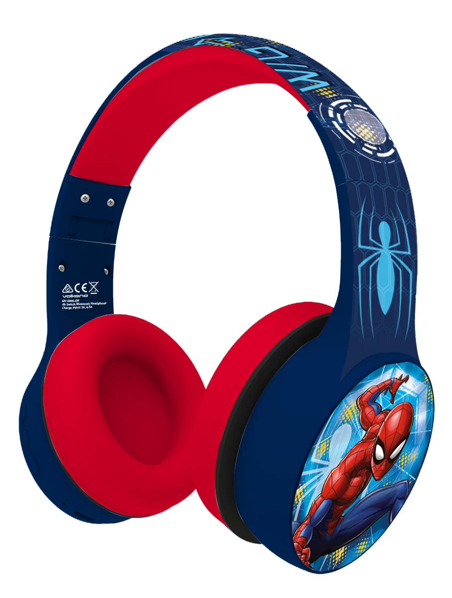 Marvel Spider-Man Bluetooth Padded Headphones for kids with dB Switch ...