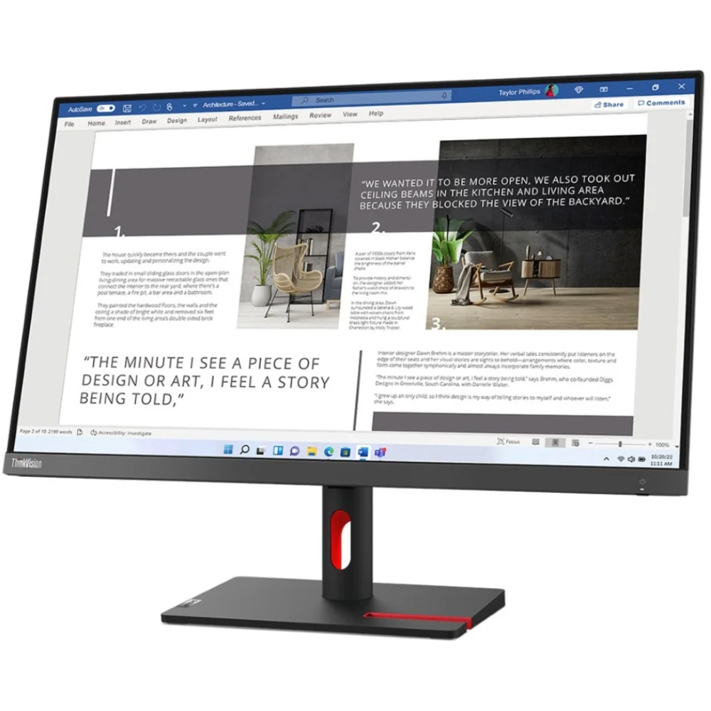 Lenovo 27" Thinkvision Computer Monitor - S27i-30 4ms IPS FHD PC ...